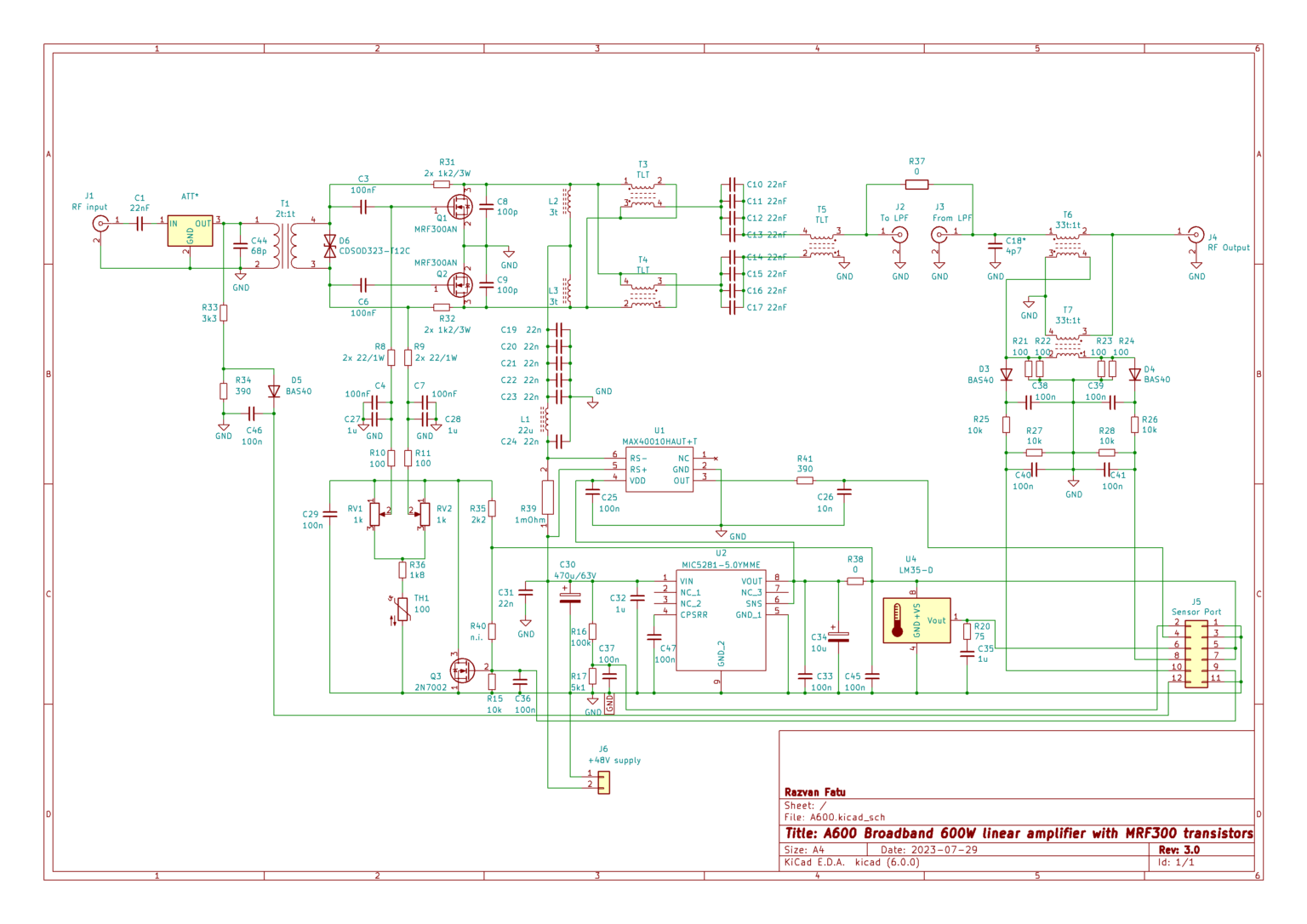 A600 HF/VHF 600W Linear Amplifier Kit | QRPblog